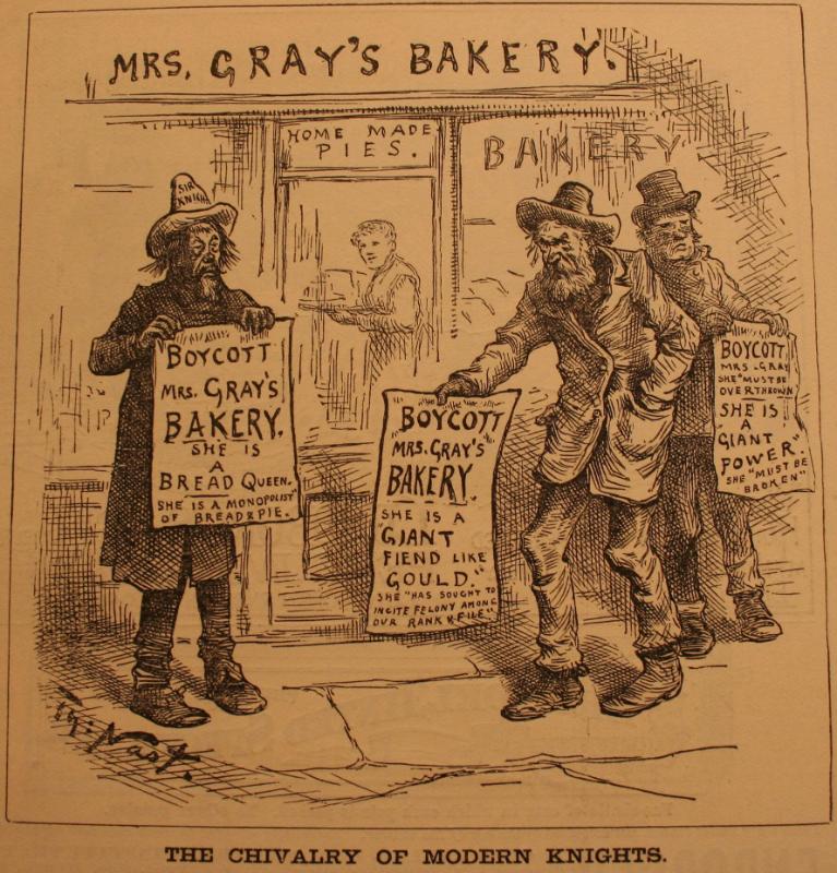 "Chivalry of Modern Knights" from Harper's Weekly, April 24, 1886 ...