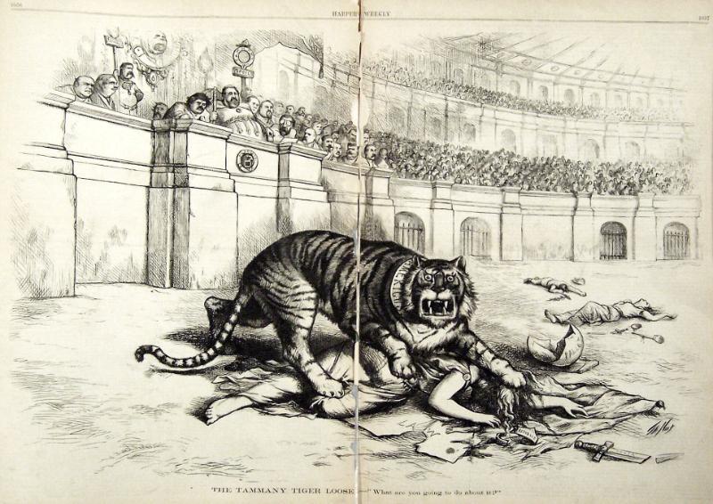 "The Tammany Tiger Loose" from Harper's Weekly, November 4, 1871 ...